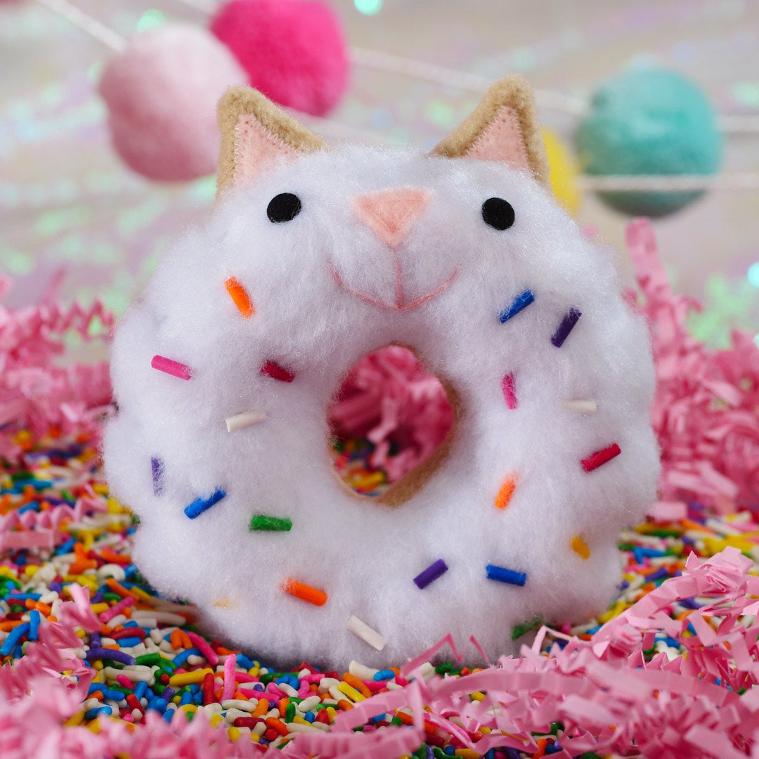 Rainbow Sprinkle Donut Cat Handmade Plush | MarninSaylor | MarninSaylor