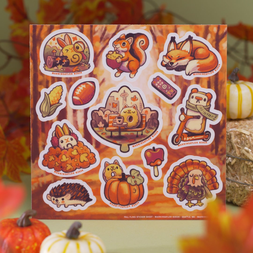 Fall Fling Sticker Sheet | MarninSaylor
